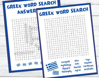 Printable Greek Mythology Word Search. Word Search for Ancient Greece ...