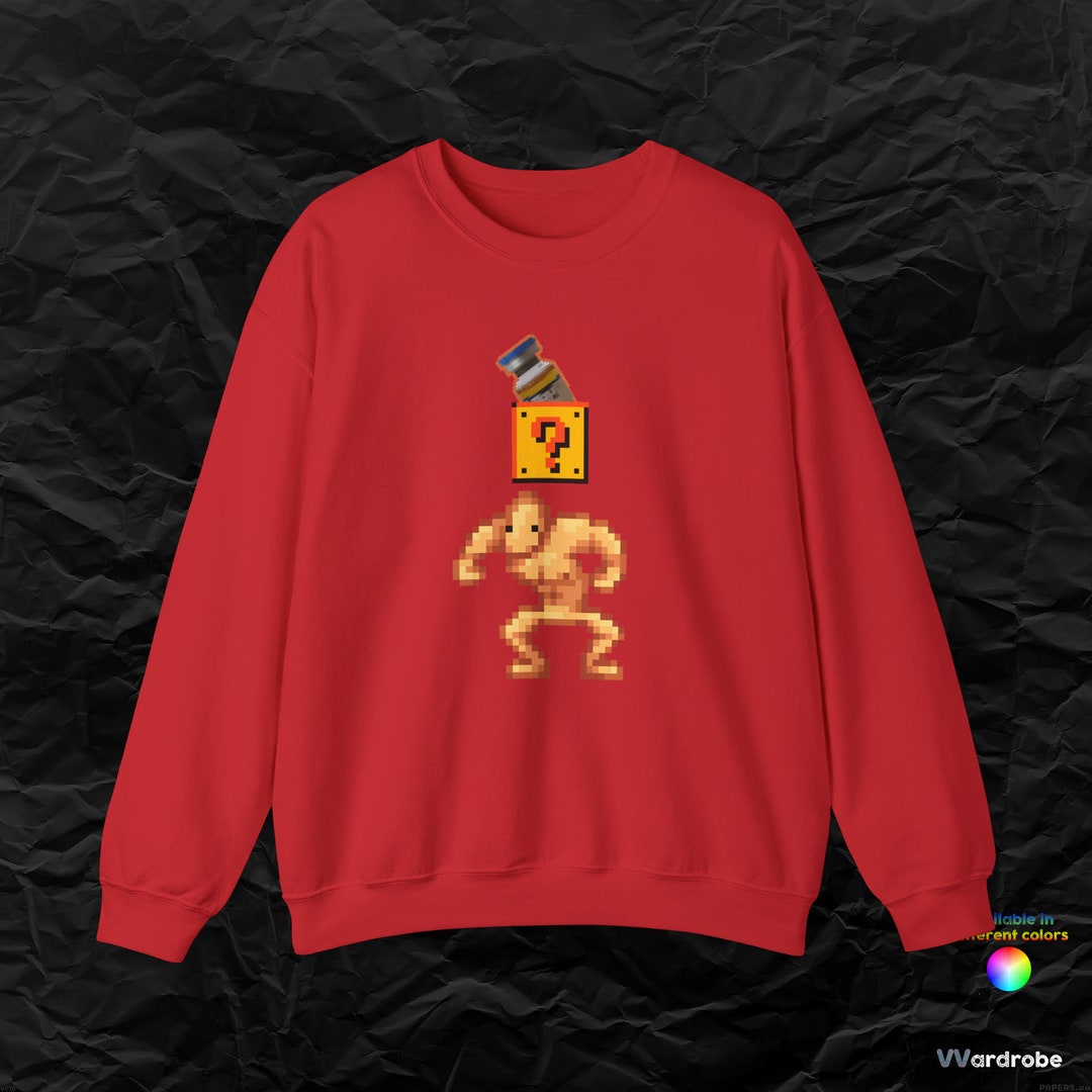 GYM Pixel Bodybuilder Getting Some Secret Juice Out of Secret - Etsy