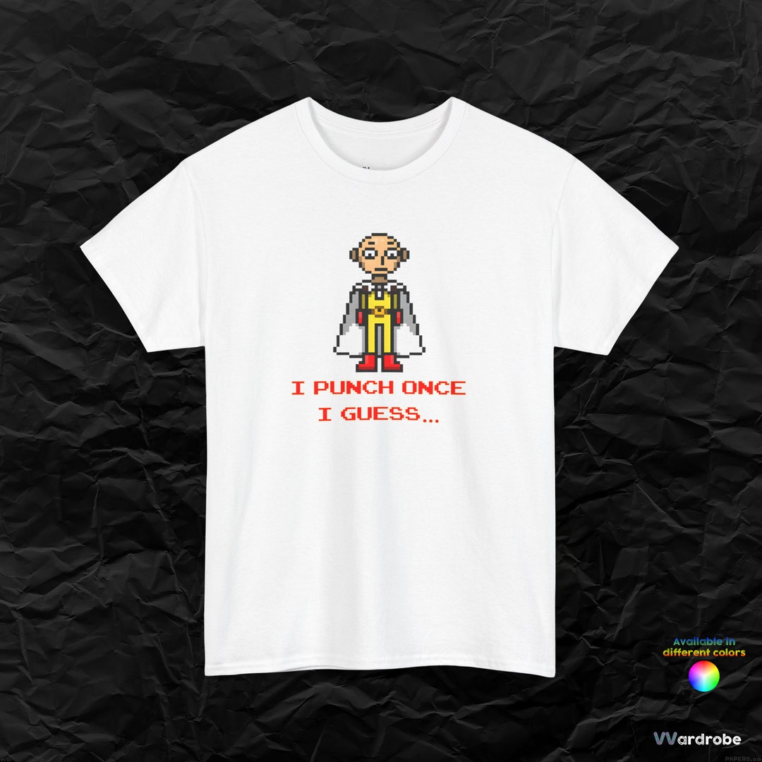 One Bump Man - Bald Sayytama Anime Hero Inspired Pixel Art ''I Punch ...