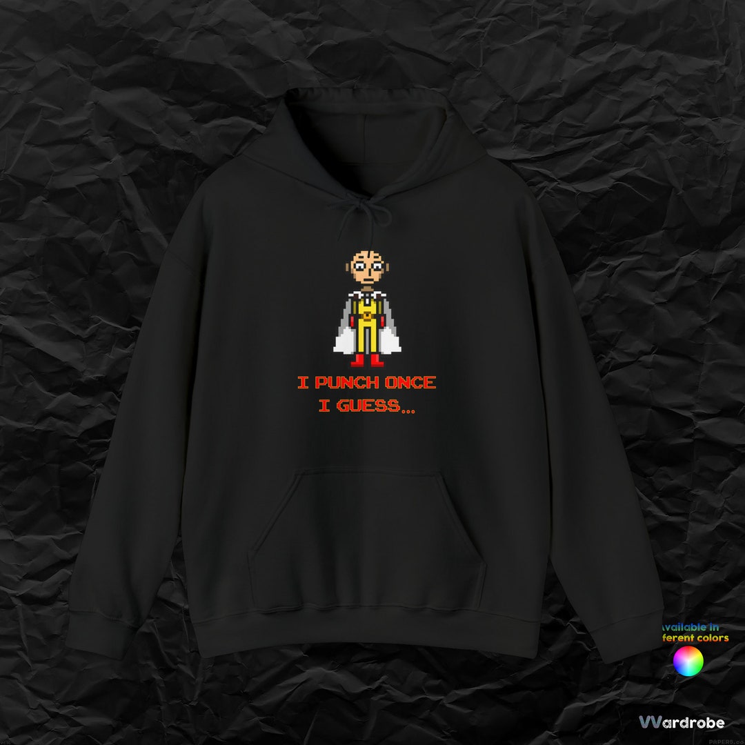 One Bump Man Sayytama Bald Anime Hero Inspired Cozyest Hoodie ''I Punch ...