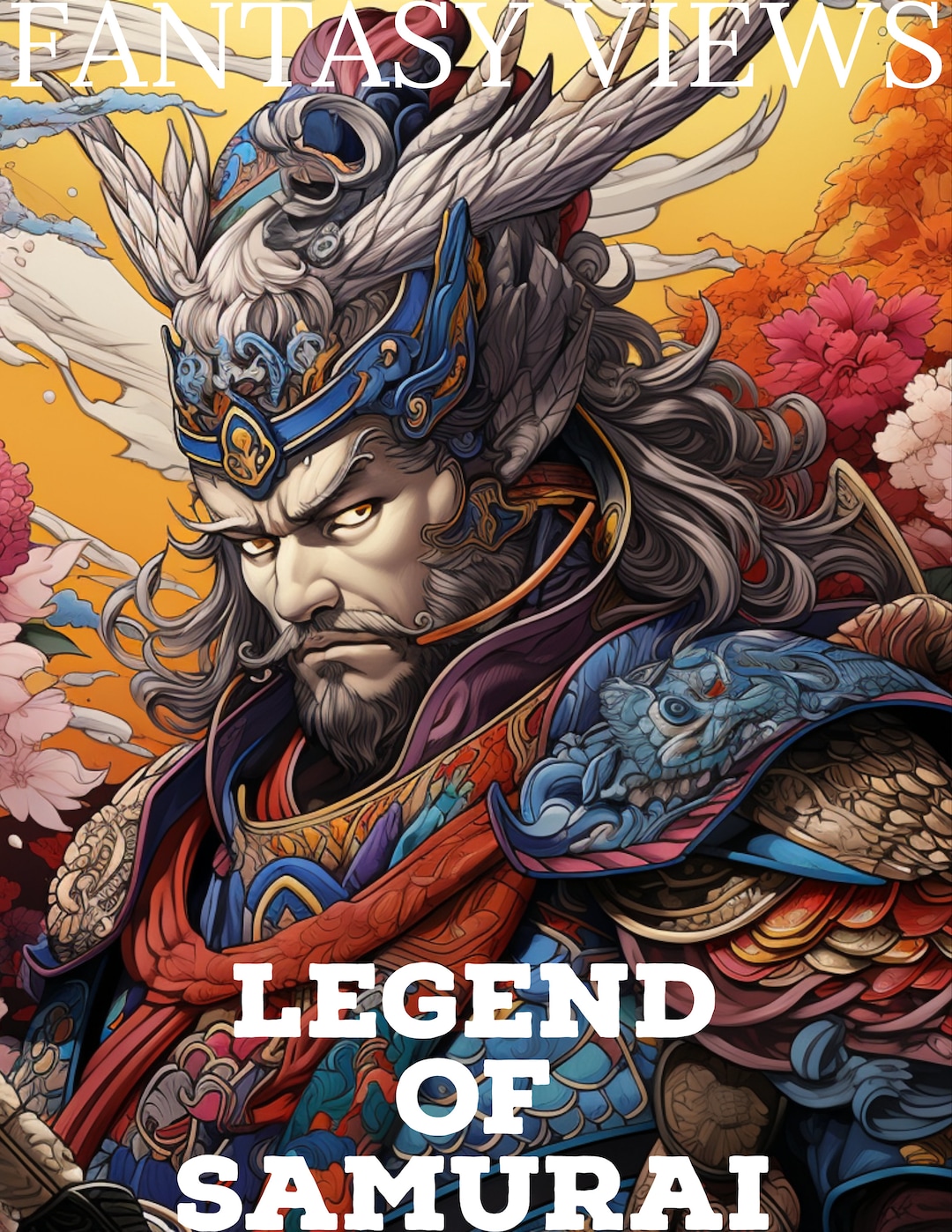 Mystic Samurai Colouring Book - Etsy