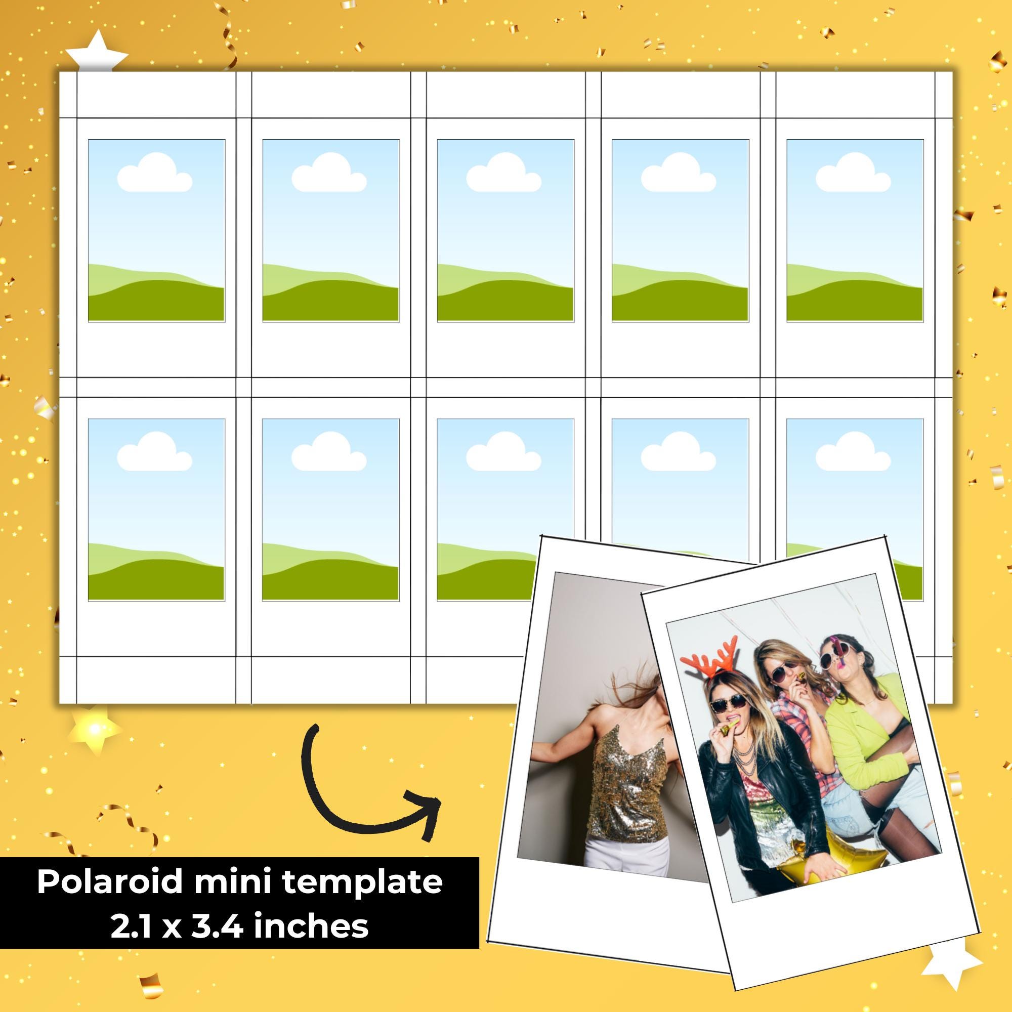 Editable Polaroid Photo Template, Canva Instax Photo Frame Template ...