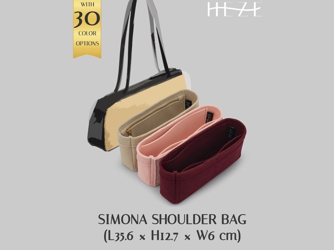 Simona Shoulder Bag Compatible Bag Shaper - Deluxe Felt Organizer ...