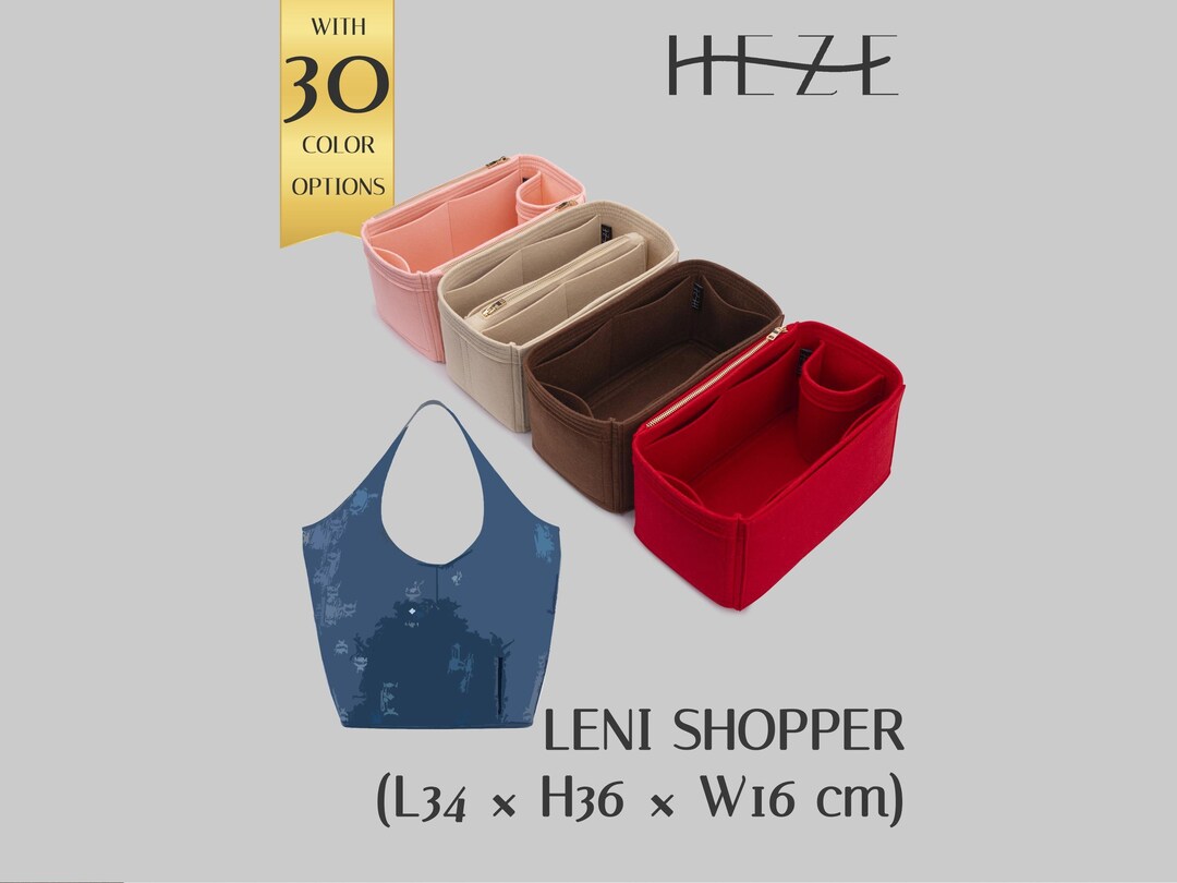 Leni Shopping Bag Organizer Insert | 1mm Felt, 4 Styles, 36 Colors - Etsy