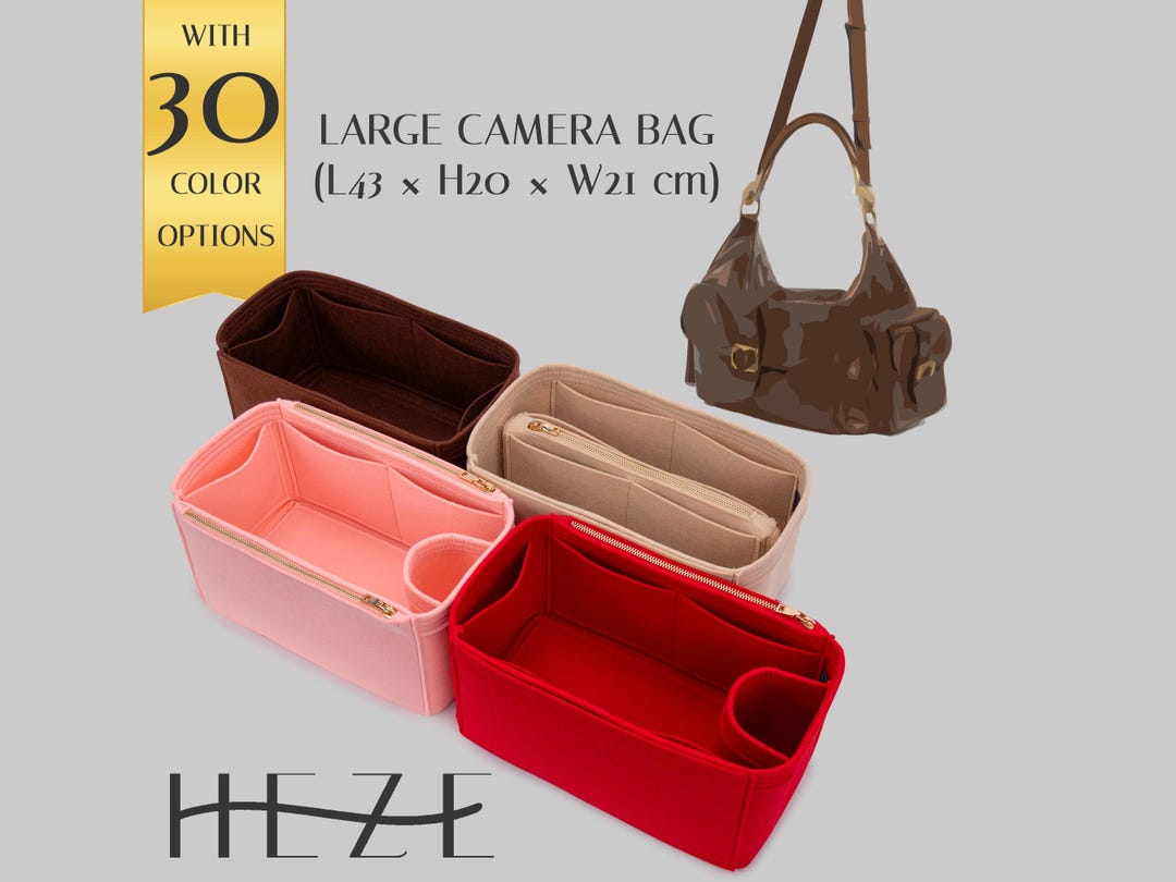 Large Camera Bag Organizer: Felt Insert With Multiple Pockets - Etsy