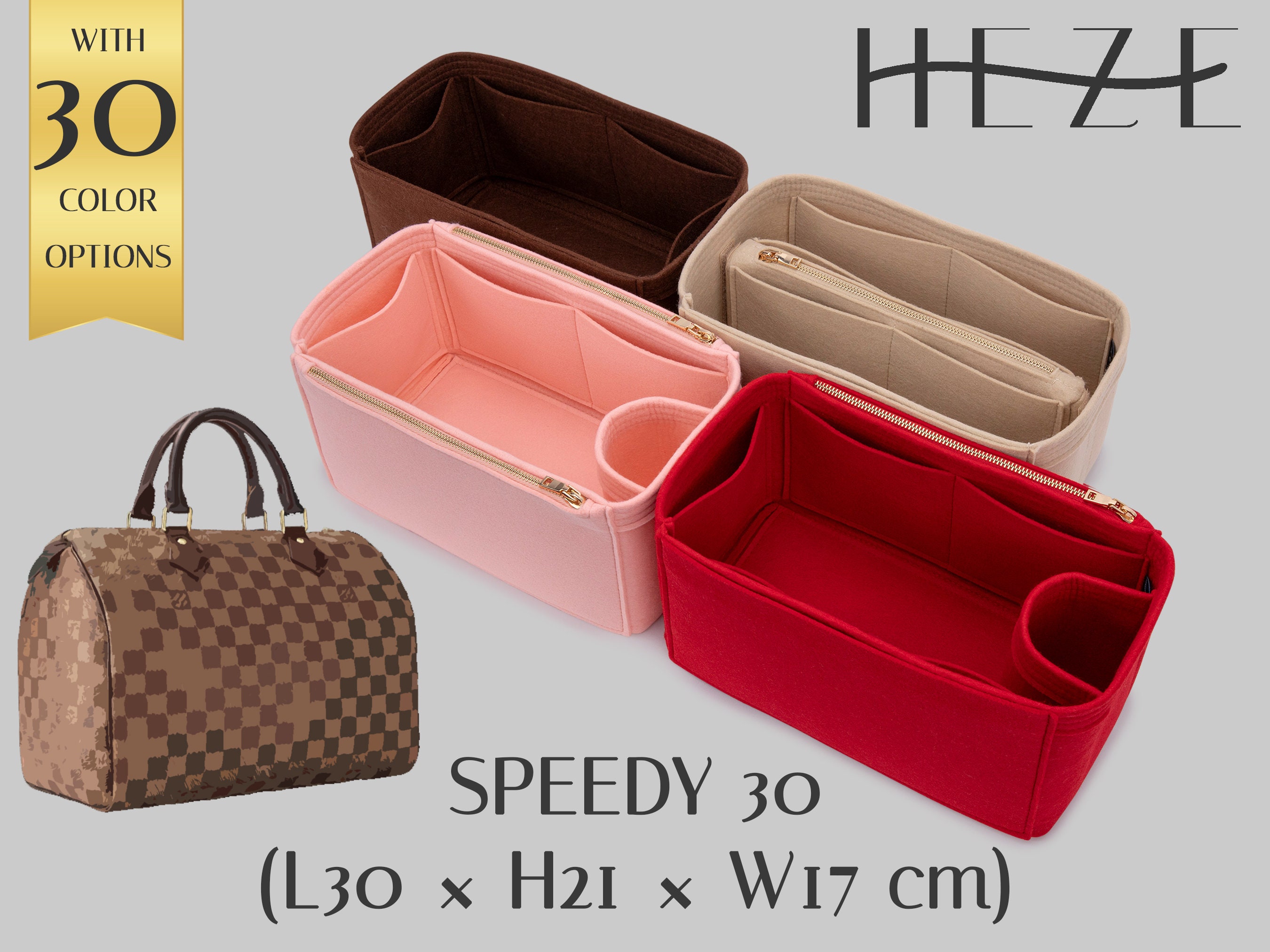 Custom Bag Organizer Insert for Speedy 30 Versatile Multi-pocket Felt ...