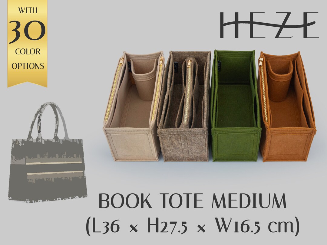 Deluxe Felt Tote Bag Insert for Book Tote Medium, Customizable Handbag ...