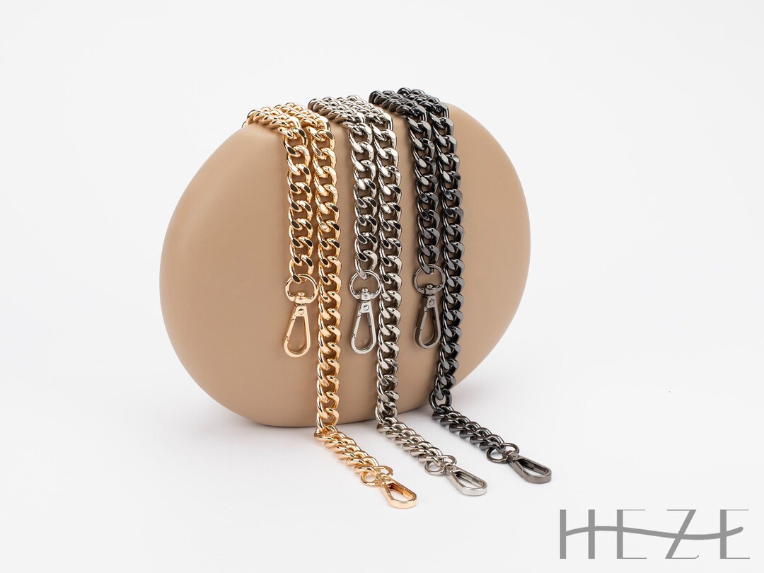 Customizable Aluminum Purse Chain Strap: Gold, Silver, Black With 4 ...