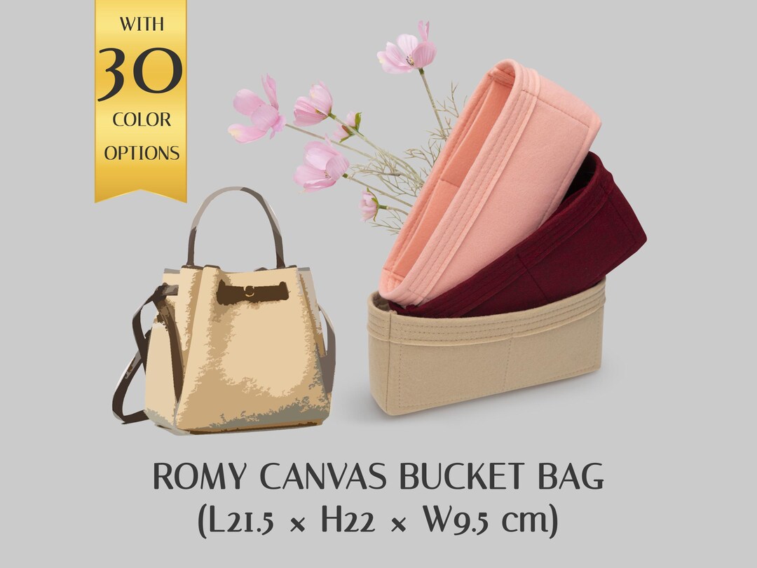 Deluxe Felt Tote Bag Insert for Romy Canvas Bucket Bag, Customizable ...