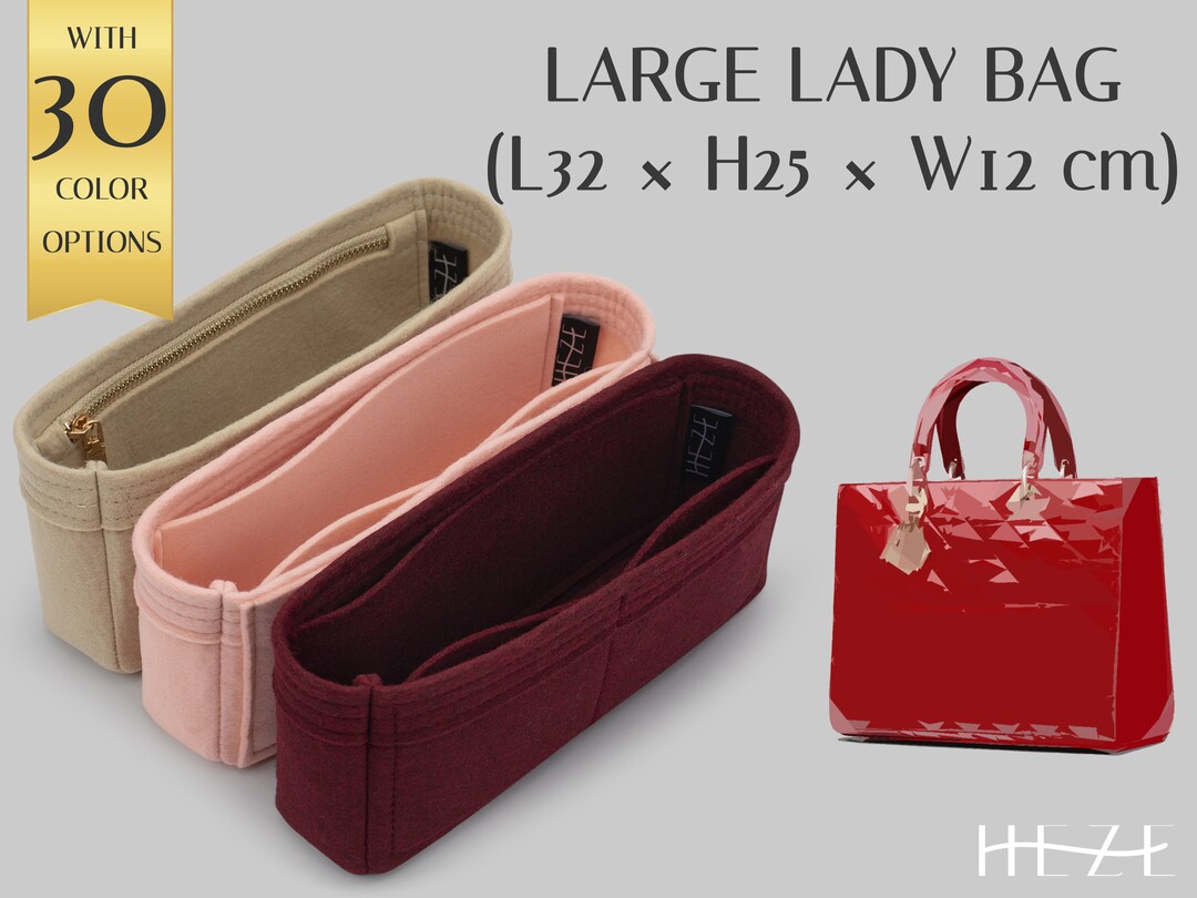 Elegant Felt Purse Insert for Large Lady Bag Customizable Handbag ...