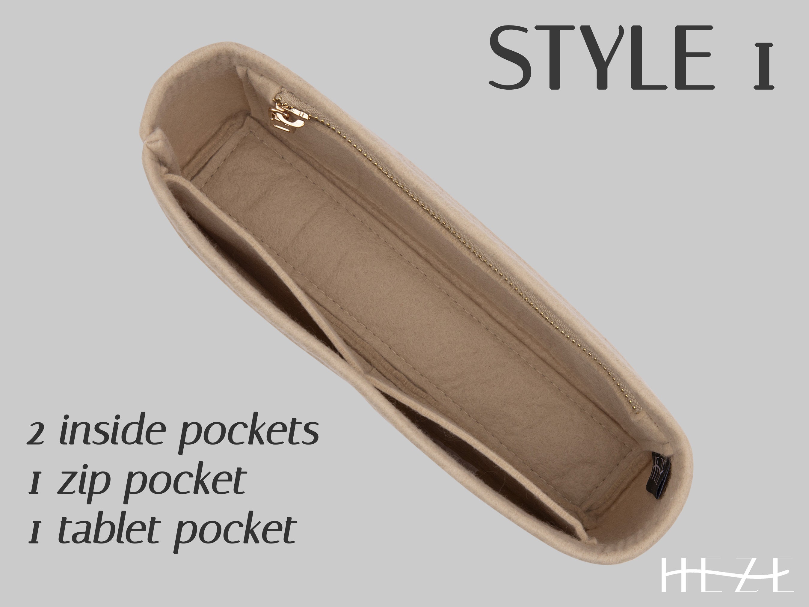 Handbag Insert for Side Trunk MM Bag - Customizable Felt Organizer ...