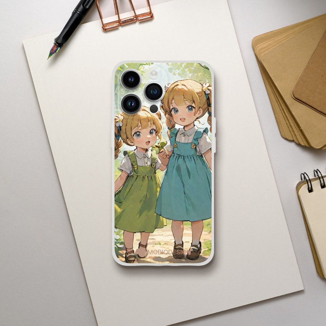 Friendship in Focus: Our Two-girl Anime Phone Case for All Iphones - Etsy