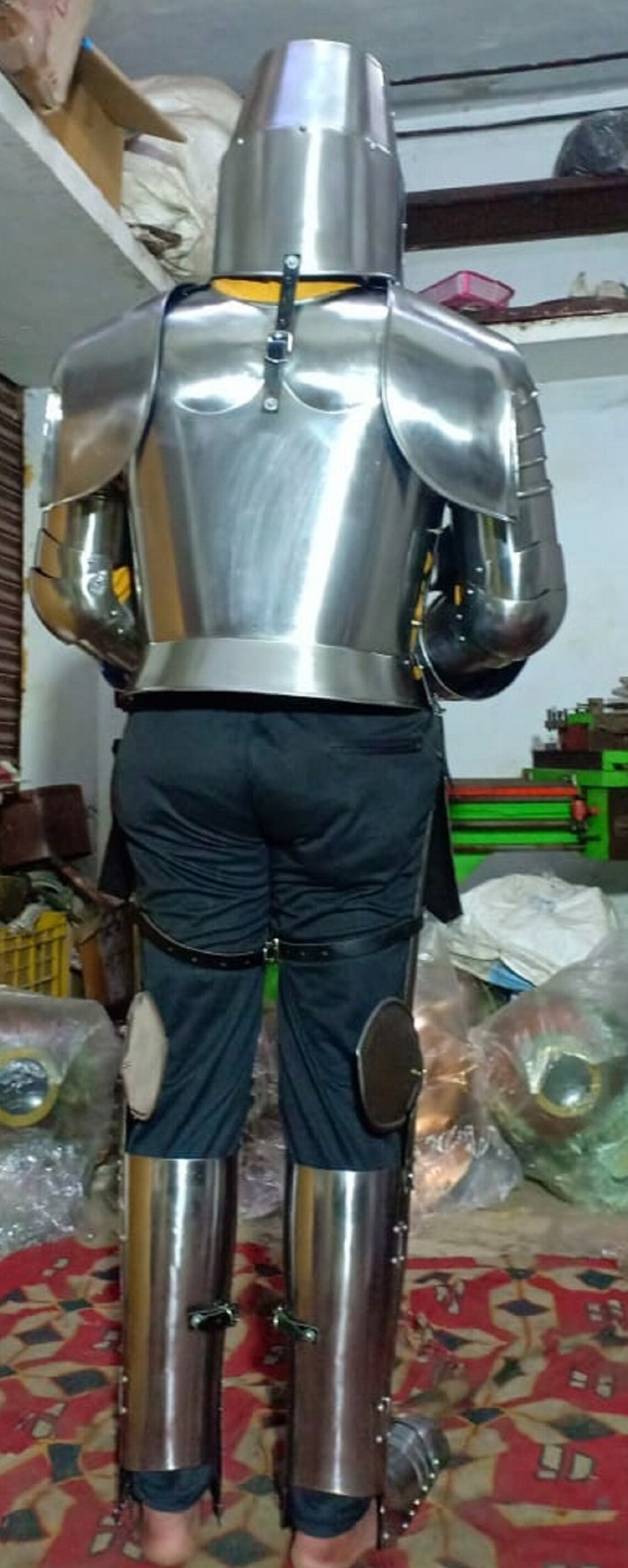 Medieval Knight Templar Armor Suit Crusader Armor With Wooden Base ...