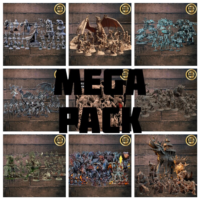 Pack DND MINIATURES Stl Files for 3D Printing Miniatures RPG - Etsy UK