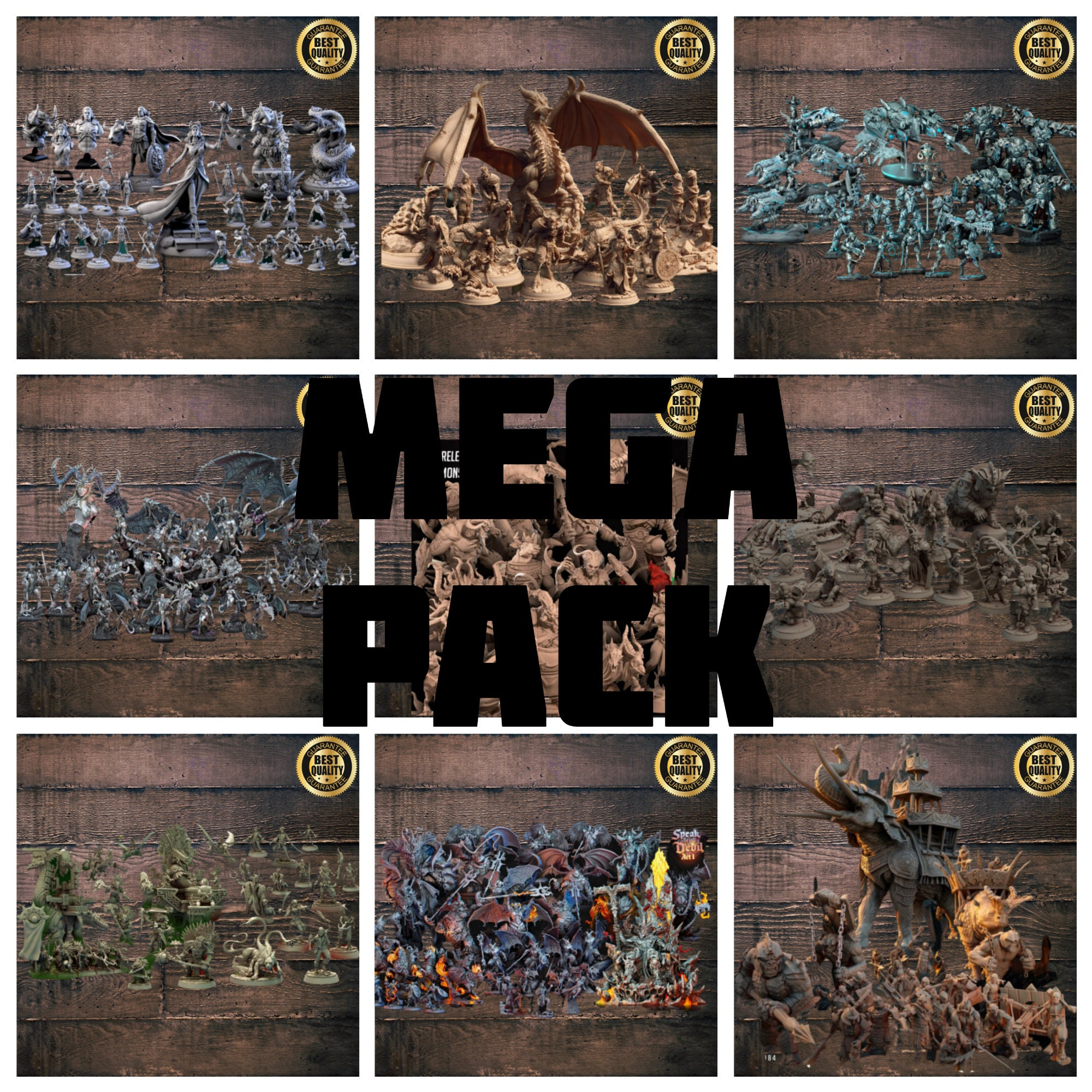 Pack DND MINIATURES Stl Files for 3D Printing Miniatures RPG - Etsy UK