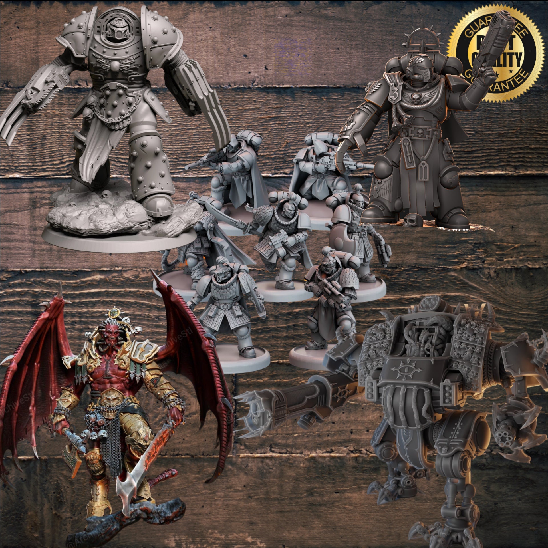 Pack WARHAMMER 40K Stl Files for 3D Printing Miniatures RPG - Etsy ...