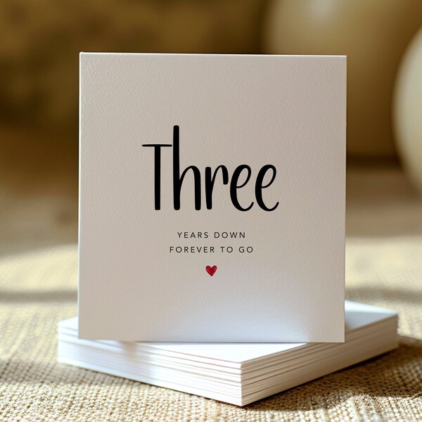 3 Years Anniversary Card Boyfriend - Etsy