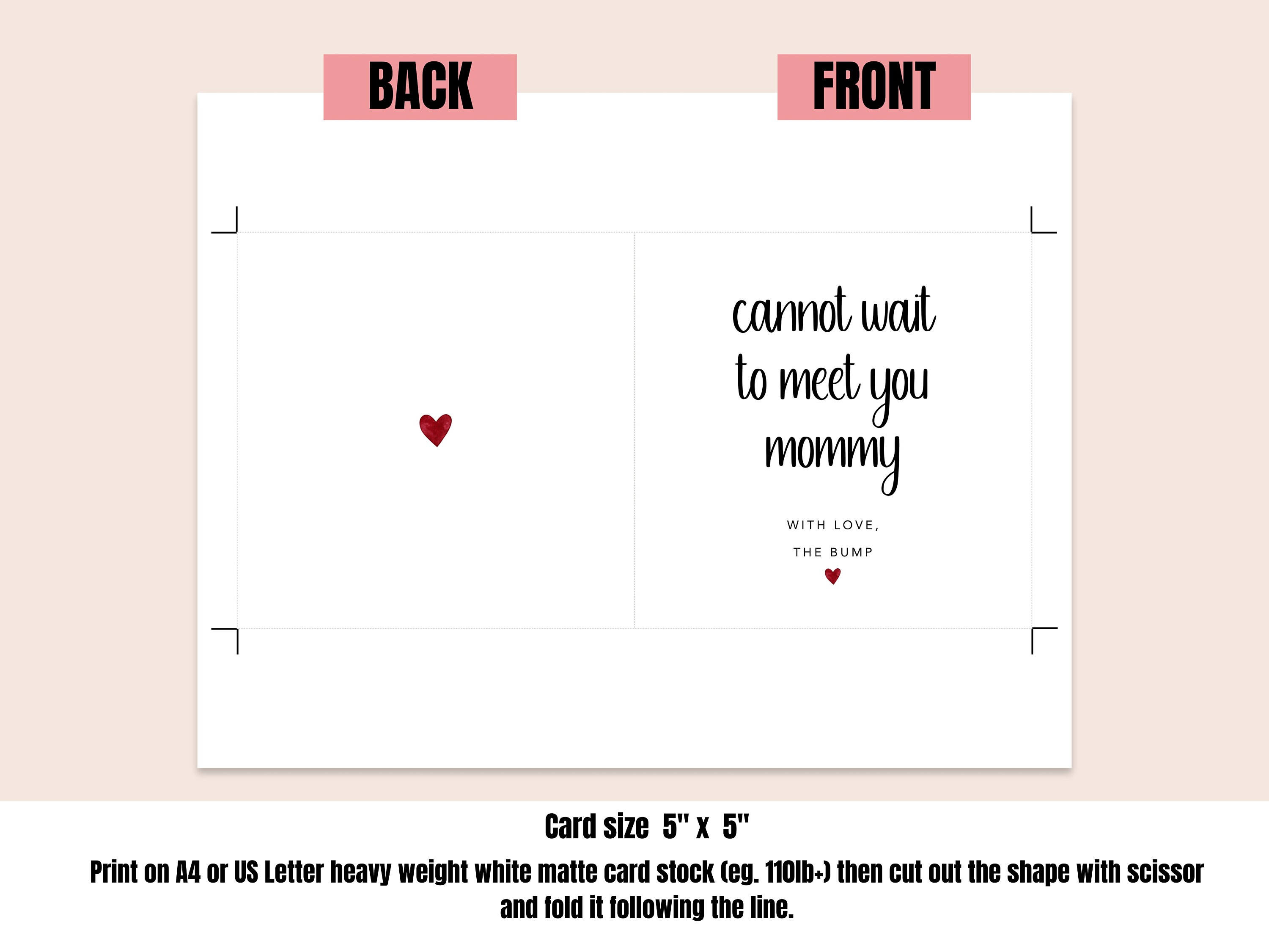 Printable Pregnant Mothers Day Card for Future Mum, Pregnant Wife, From ...