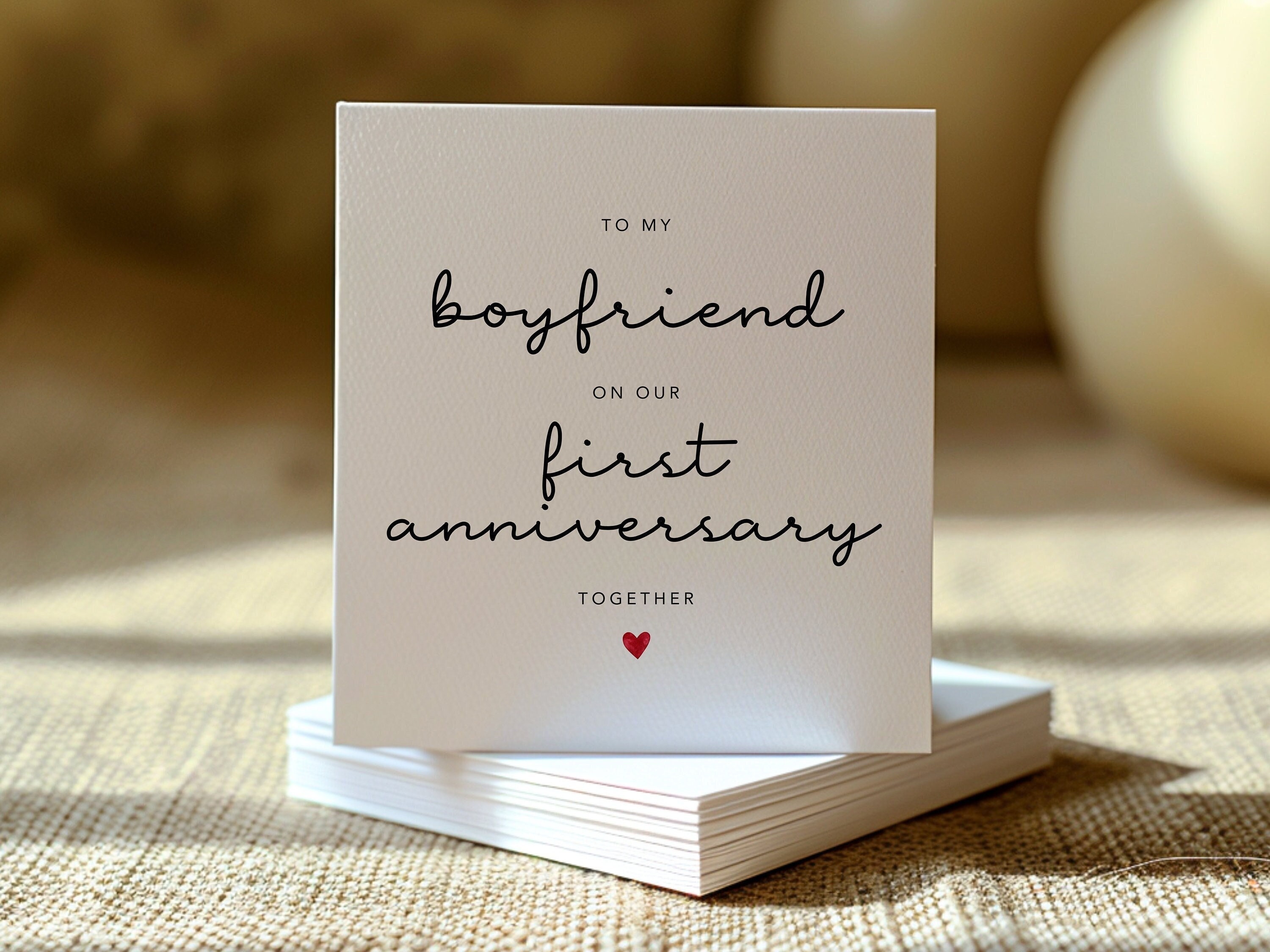 Printable Boyfriend First Anniversary Card, 1st Anniversary Card for ...
