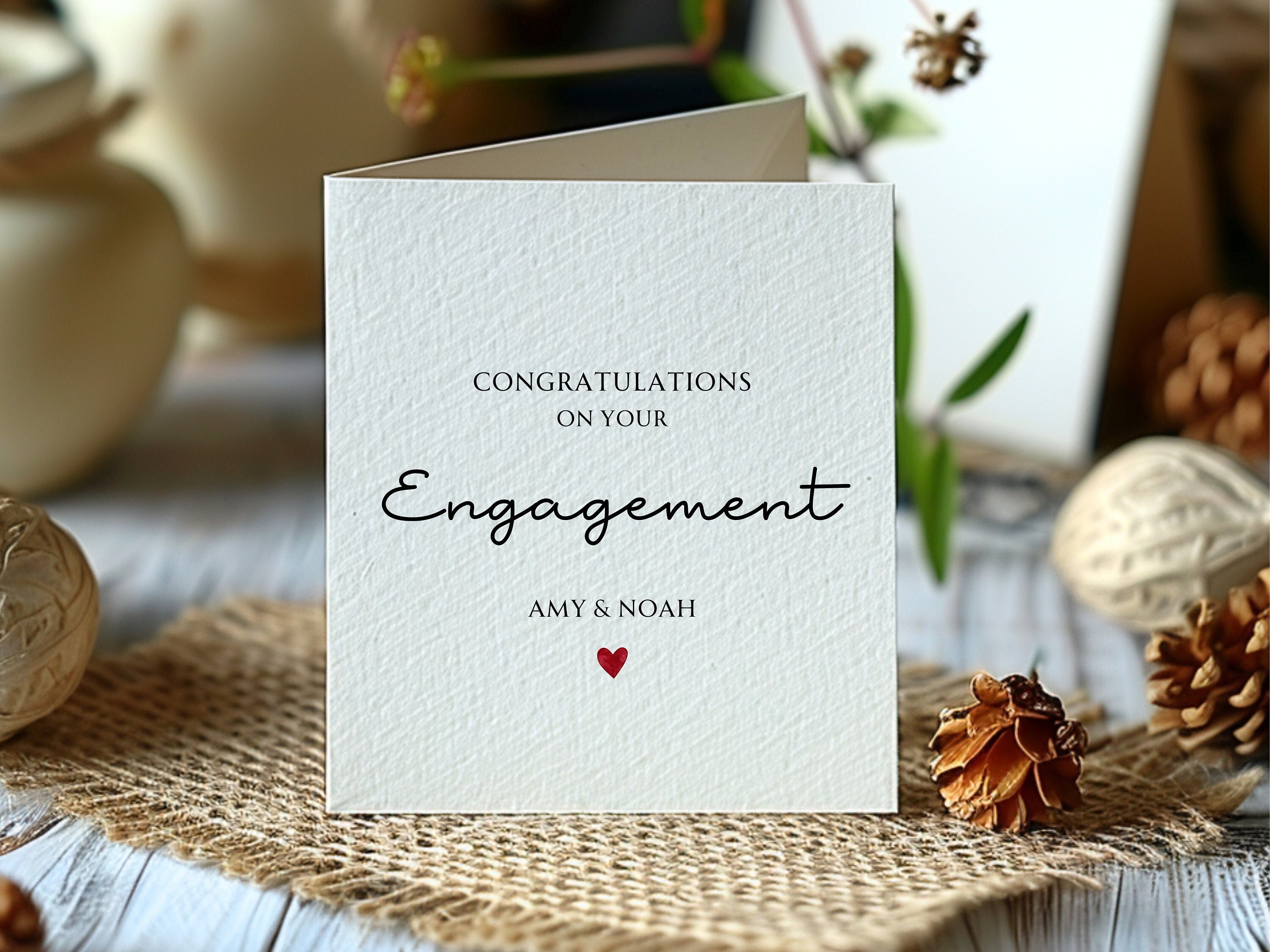 Personalised Engagement Card, Congratulations on Your Engagement Card ...