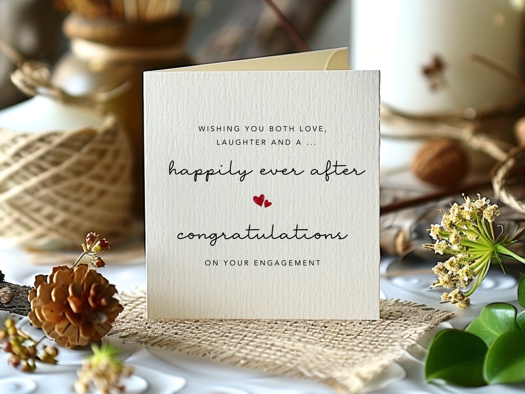Printable Congratulations on Your Engagement Cute Card, Engagement ...
