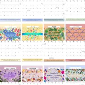Positive Mindset Wall Calendar 2024 Motivational Goal Planning - Etsy
