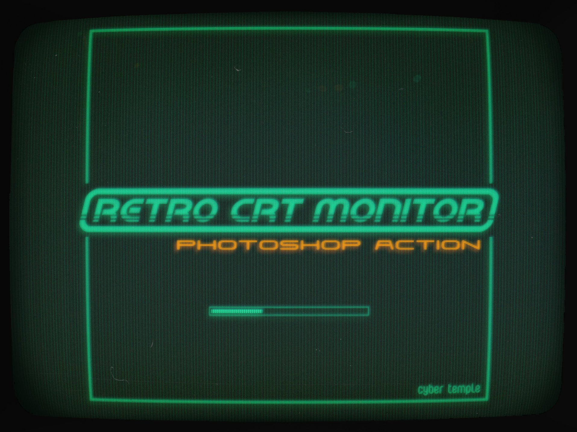 Photoshop Action Retro CRT Monitor Effect, Analog, Futuristic, Pixel ...