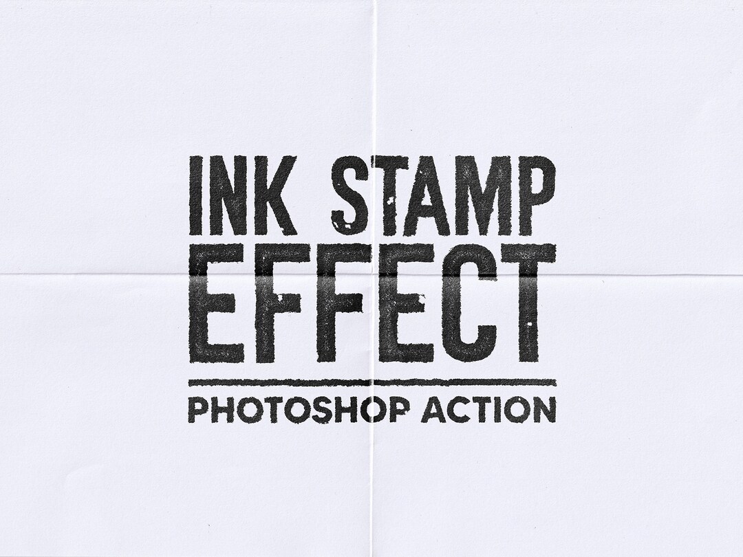Photoshop Action Ink Stamp Effect, Print Effect, Ink on Paper Effect ...