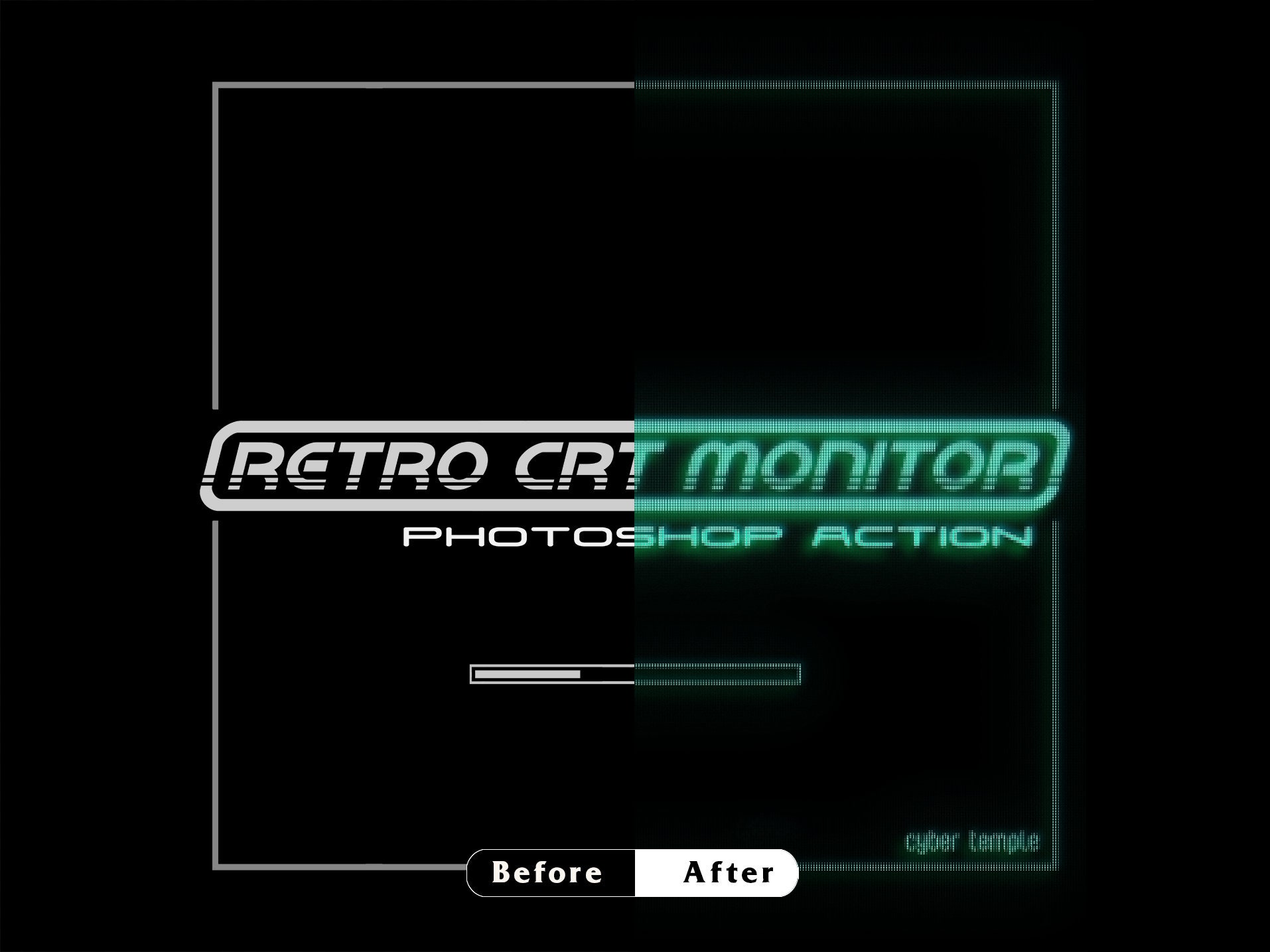 Photoshop Action Retro CRT Monitor Effect, Analog, Futuristic, Pixel ...