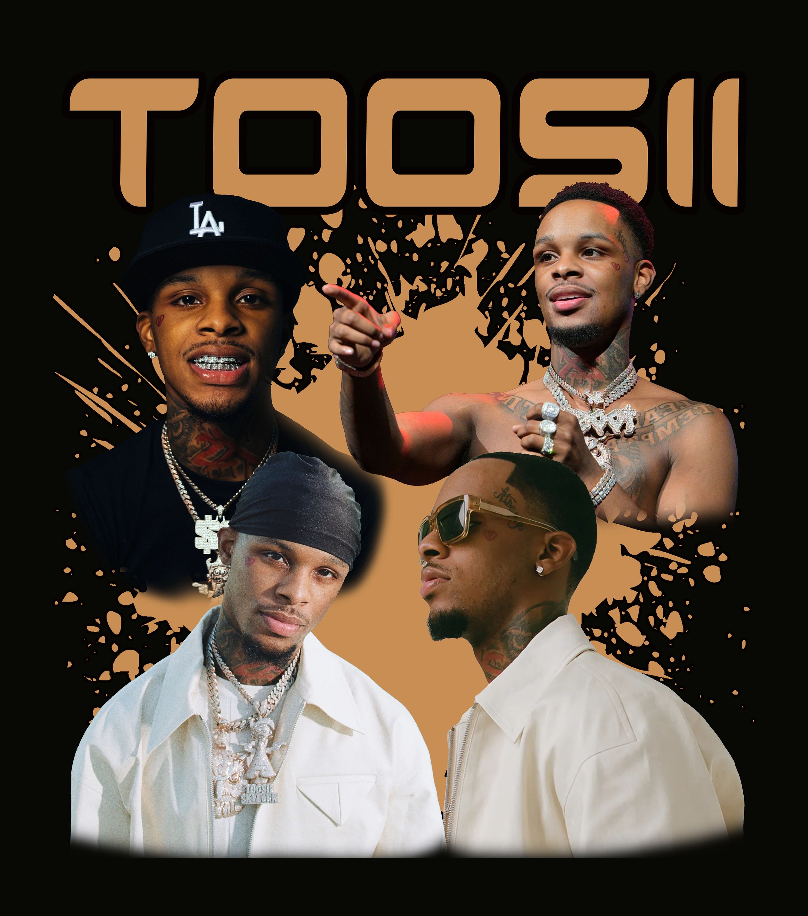 Toosii Thirt Design. PNG Digital 4500x5100 Px.retro, 90s Vintage ...