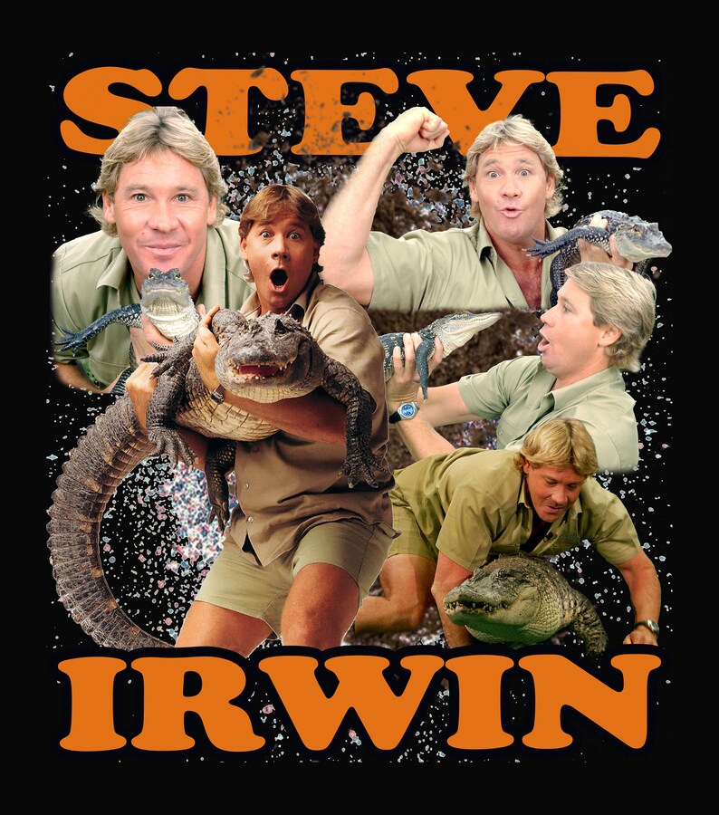 Steve Irwin T Shirt Design PNG Instant Download 300 Dpi - Etsy Australia