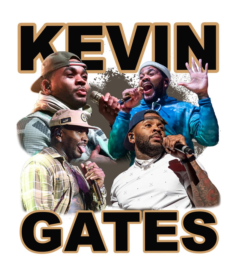 Kevin Gates T Shirt Design. PNG Digital 4500x5100 Px. Retro, 90s ...