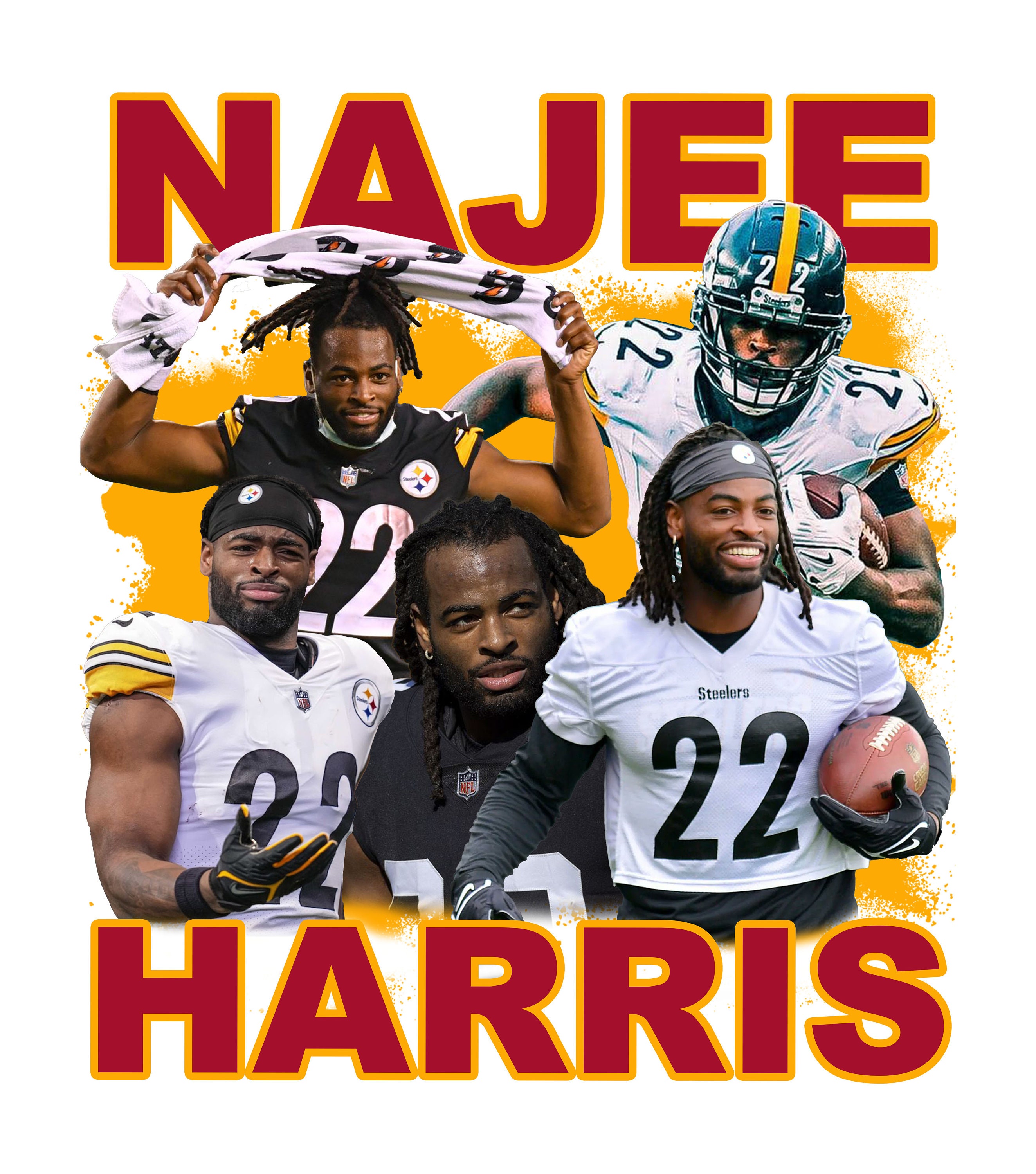 Najee Harris Png , Ready to Print, Printable Design, Artist, 90s, Bts ...