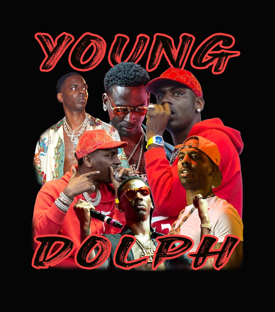 Young Dolph T Shirt Design PNG Instant Download 300 Dpi - Etsy
