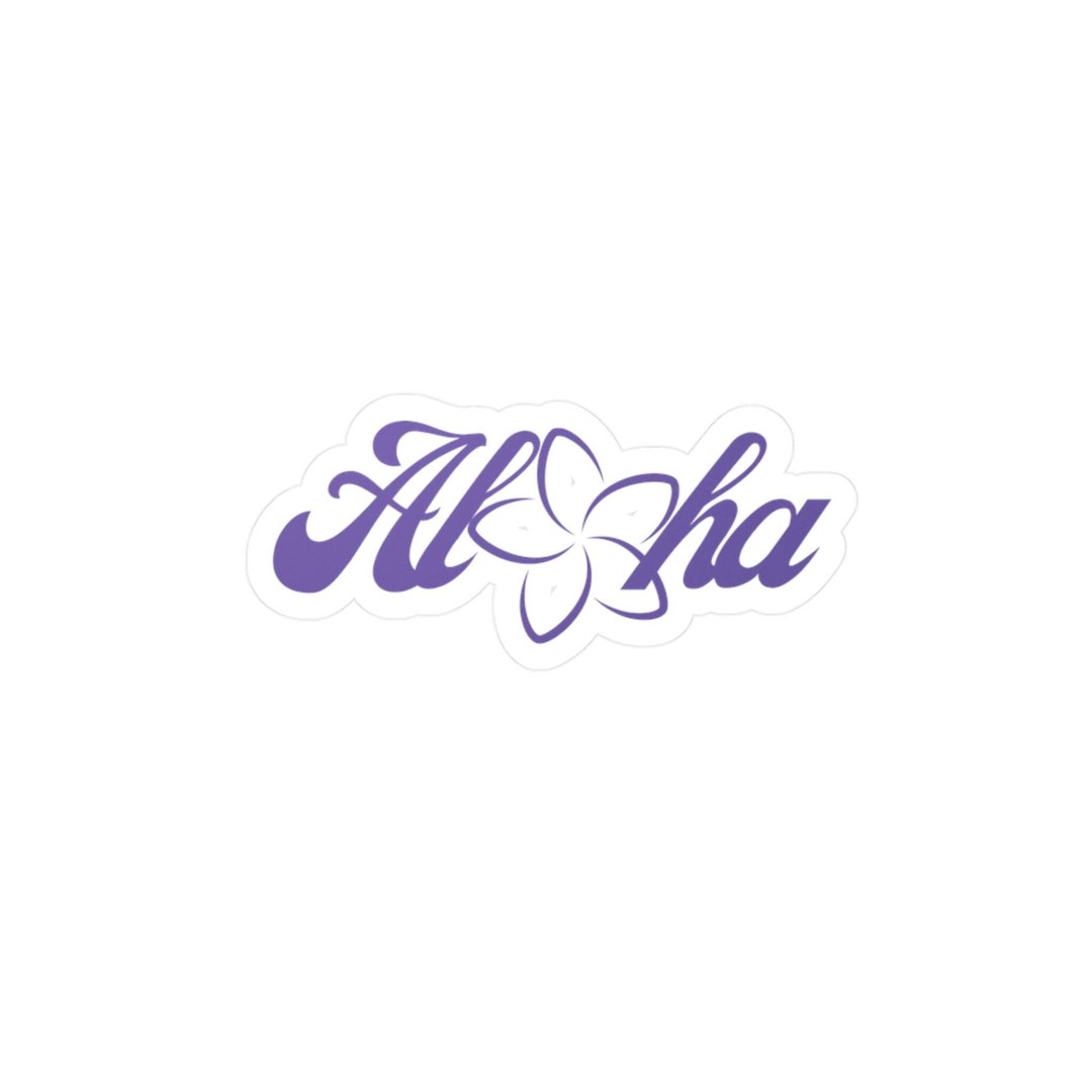 Purple Aloha Plumeria Sticker - Etsy