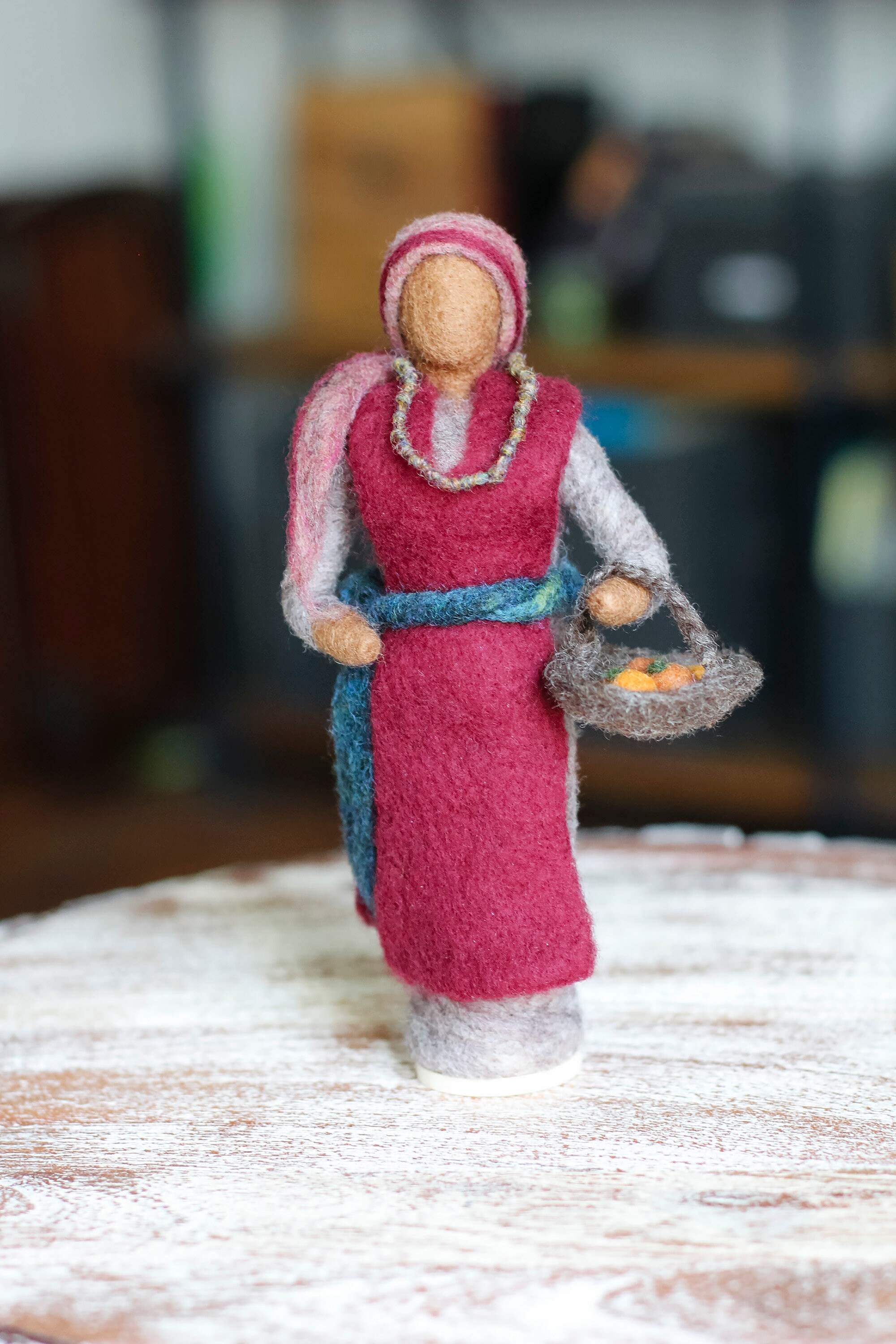 The Chosen, Mother Mary, Jesus, Eema Mary, Needle Felted Wool Sculpture ...