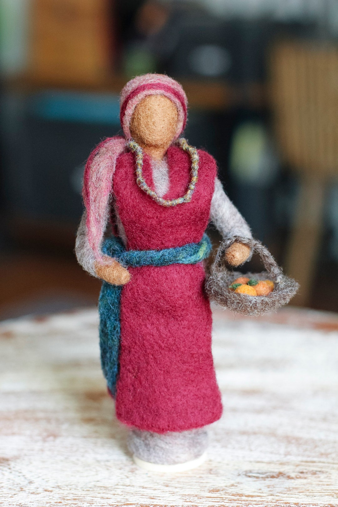 The Chosen, Mother Mary, Jesus, Eema Mary, Needle Felted Wool Sculpture ...