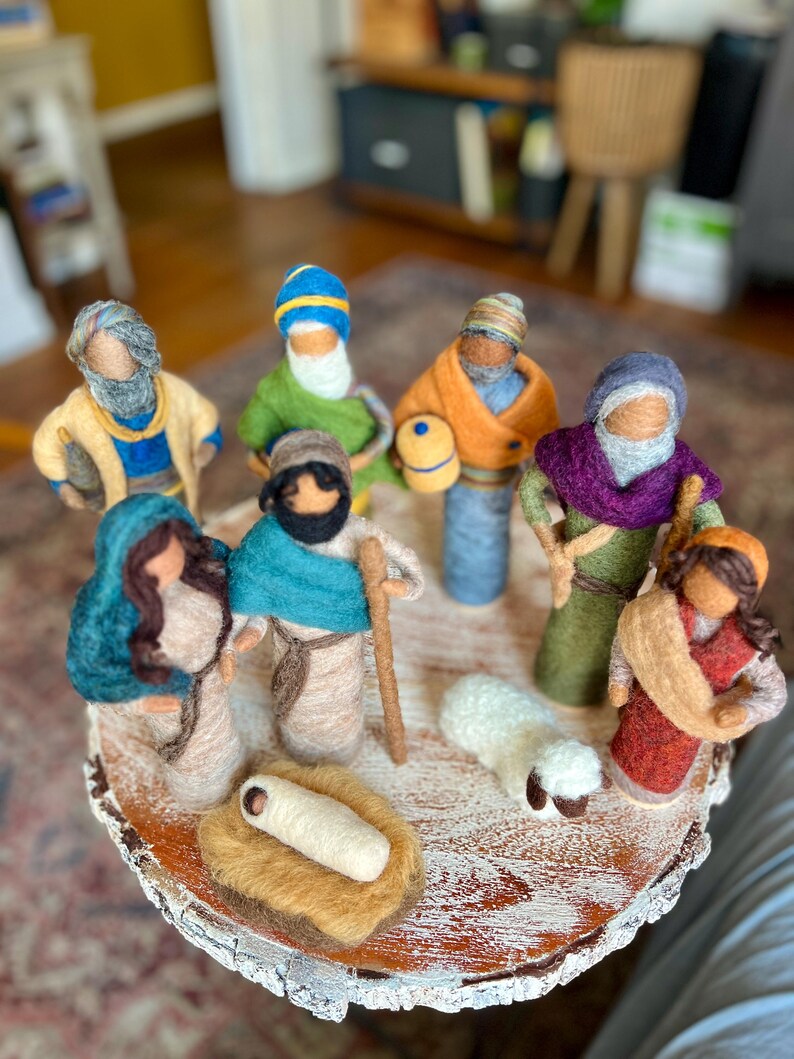 Custom Needle Felted Christmas NATIVITY SETS: Choose Holy Family ...