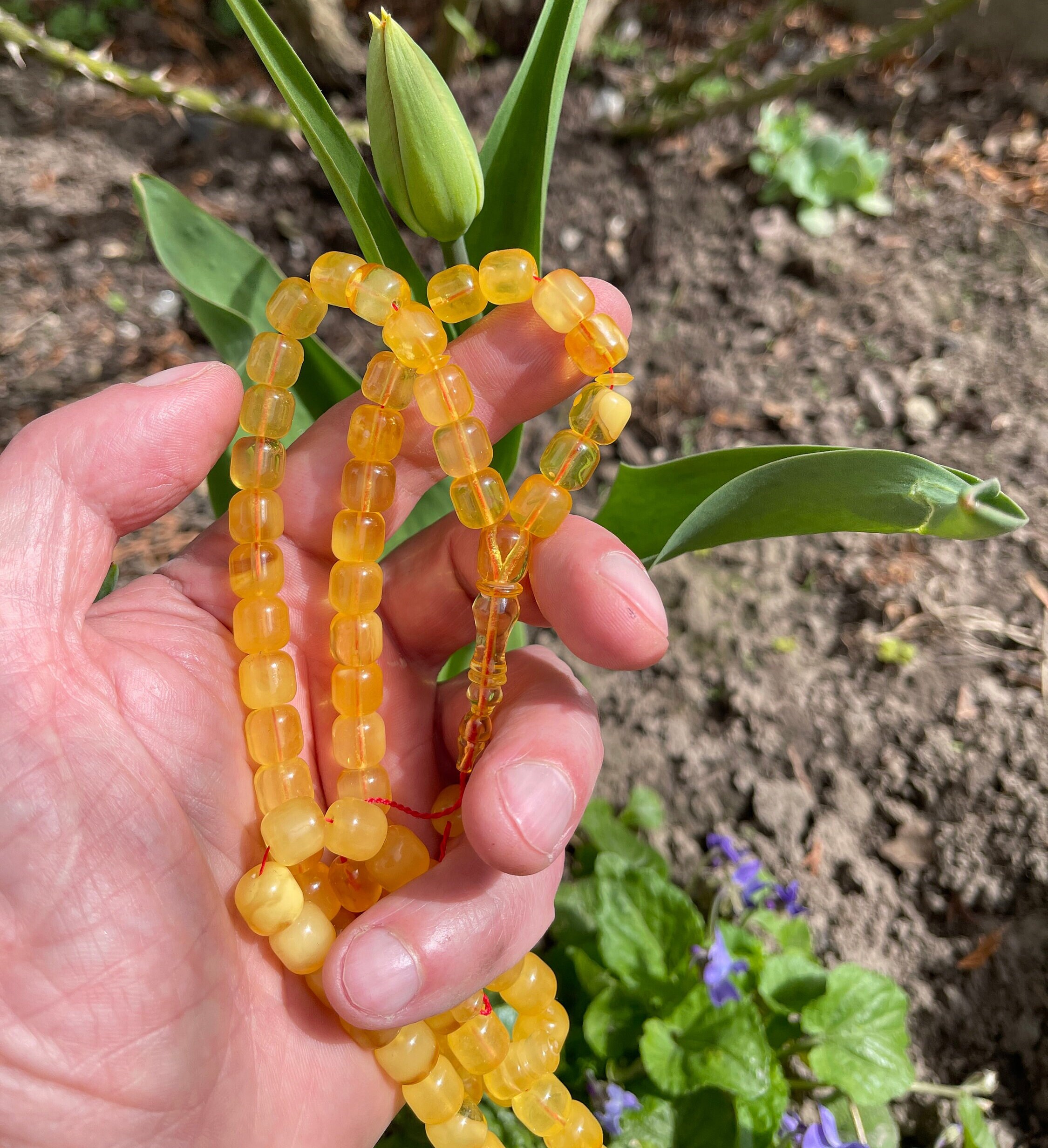 Prayer Amber Islamic, Muslim Rosary Amber, 33 Beads, 28.8g Rosary ...