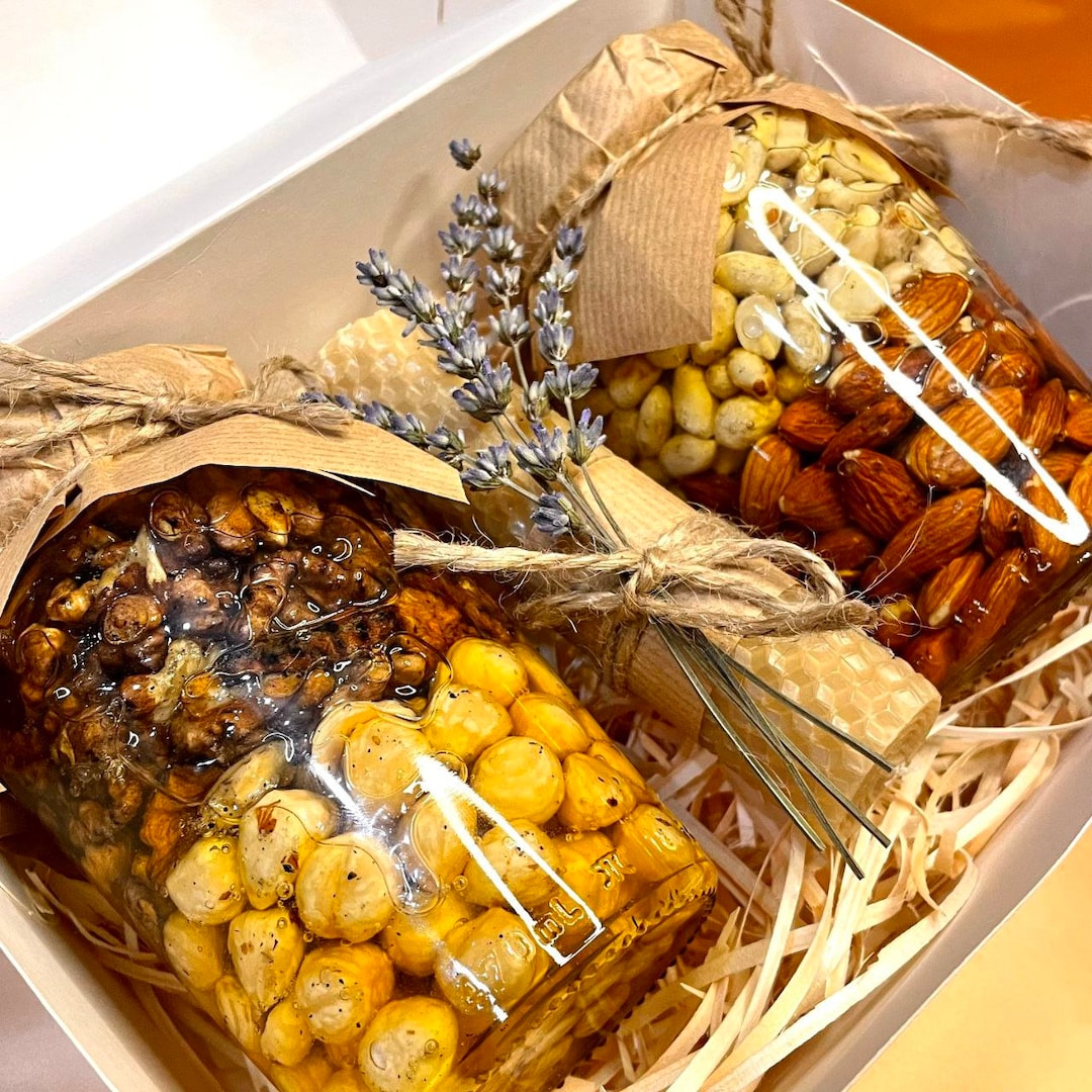 Honey, Gift With Honey, Honey Gift, Personalized Gift Box, Nuts, Nuts ...