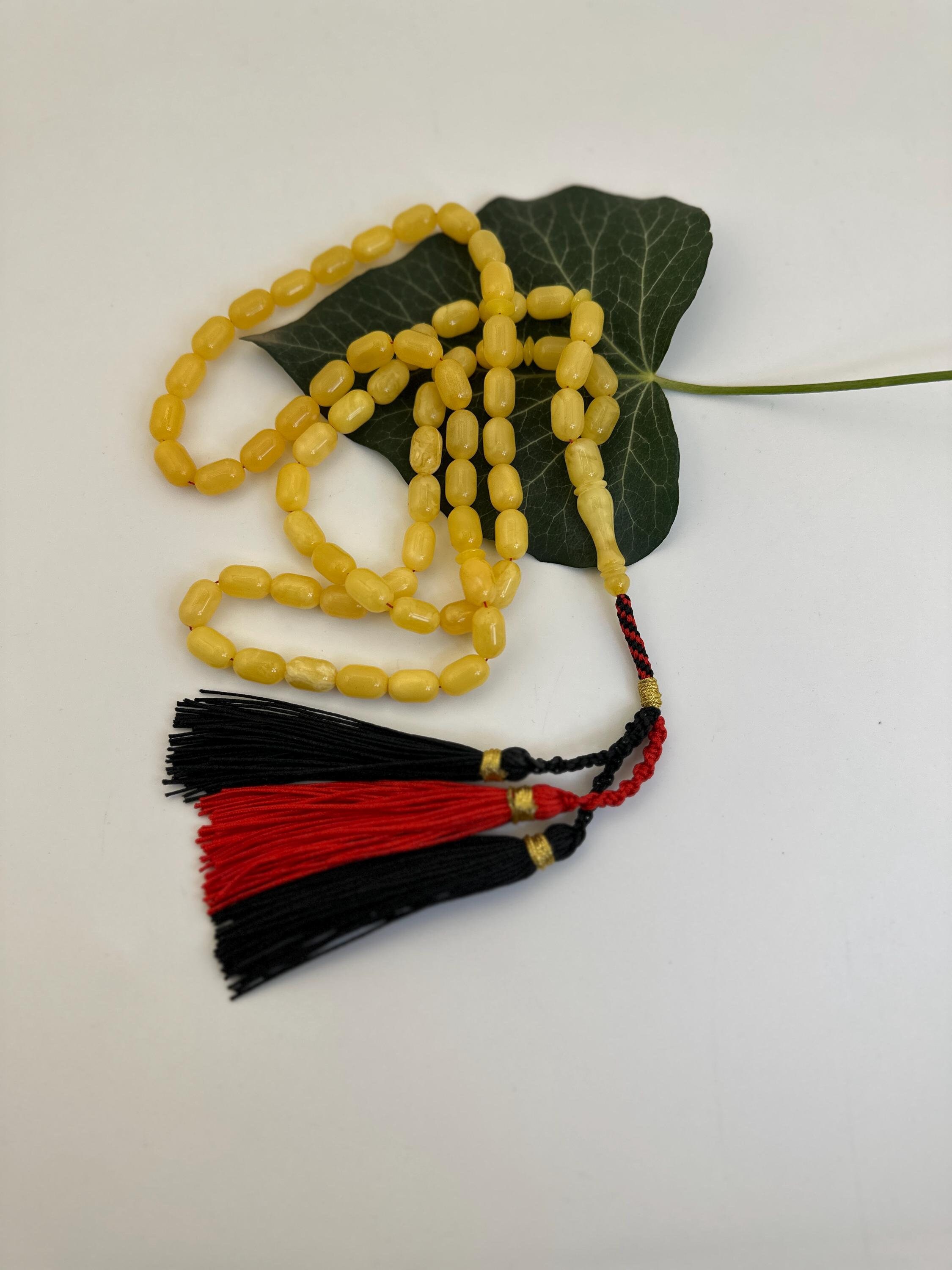 Amber Rosary, Amber Misbah, Baltic Amber Islamic Prayer 66 Beads, 43g ...