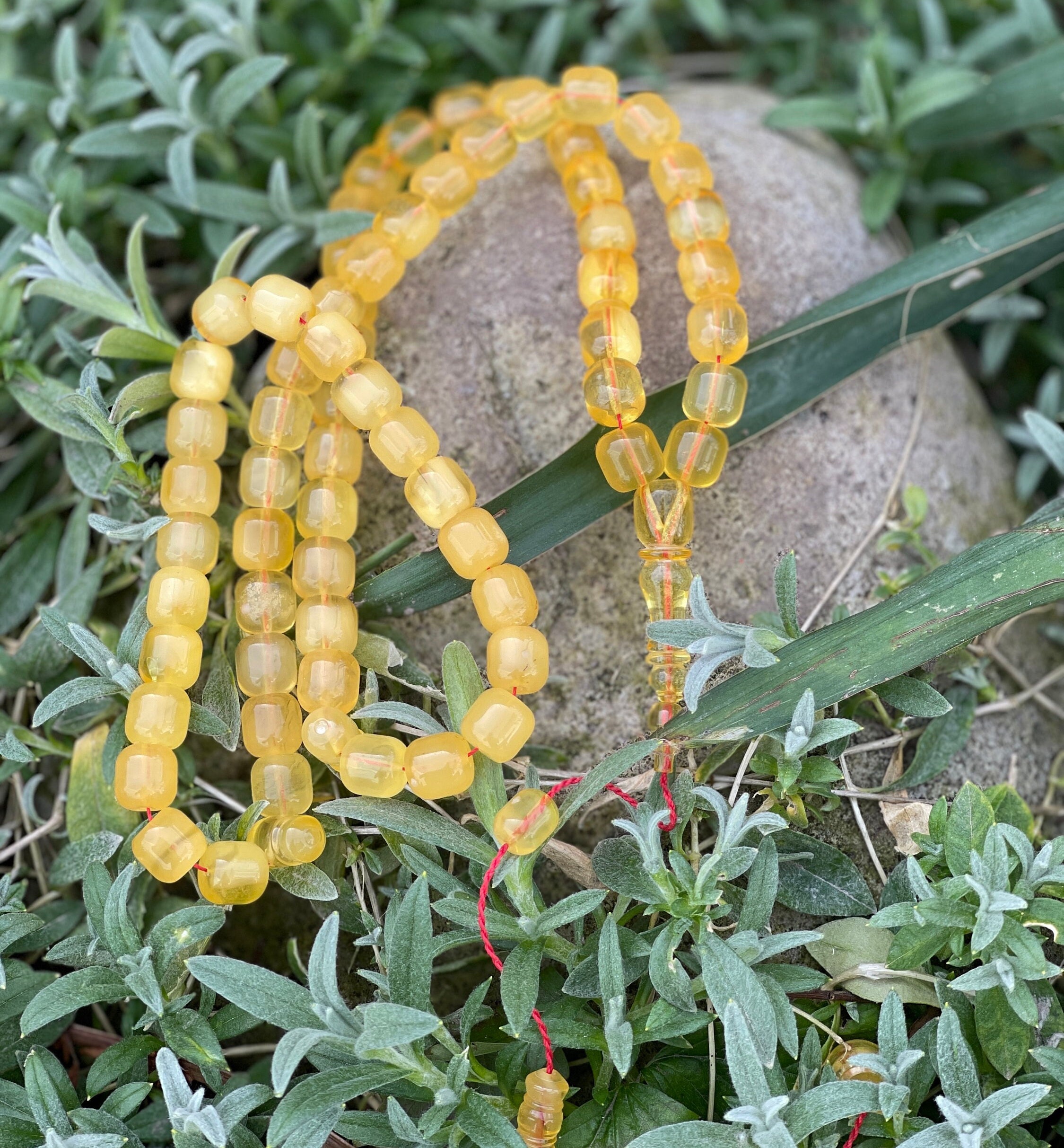 Prayer Amber Islamic, Muslim Rosary Amber, 33 Beads, 28.8g Rosary ...