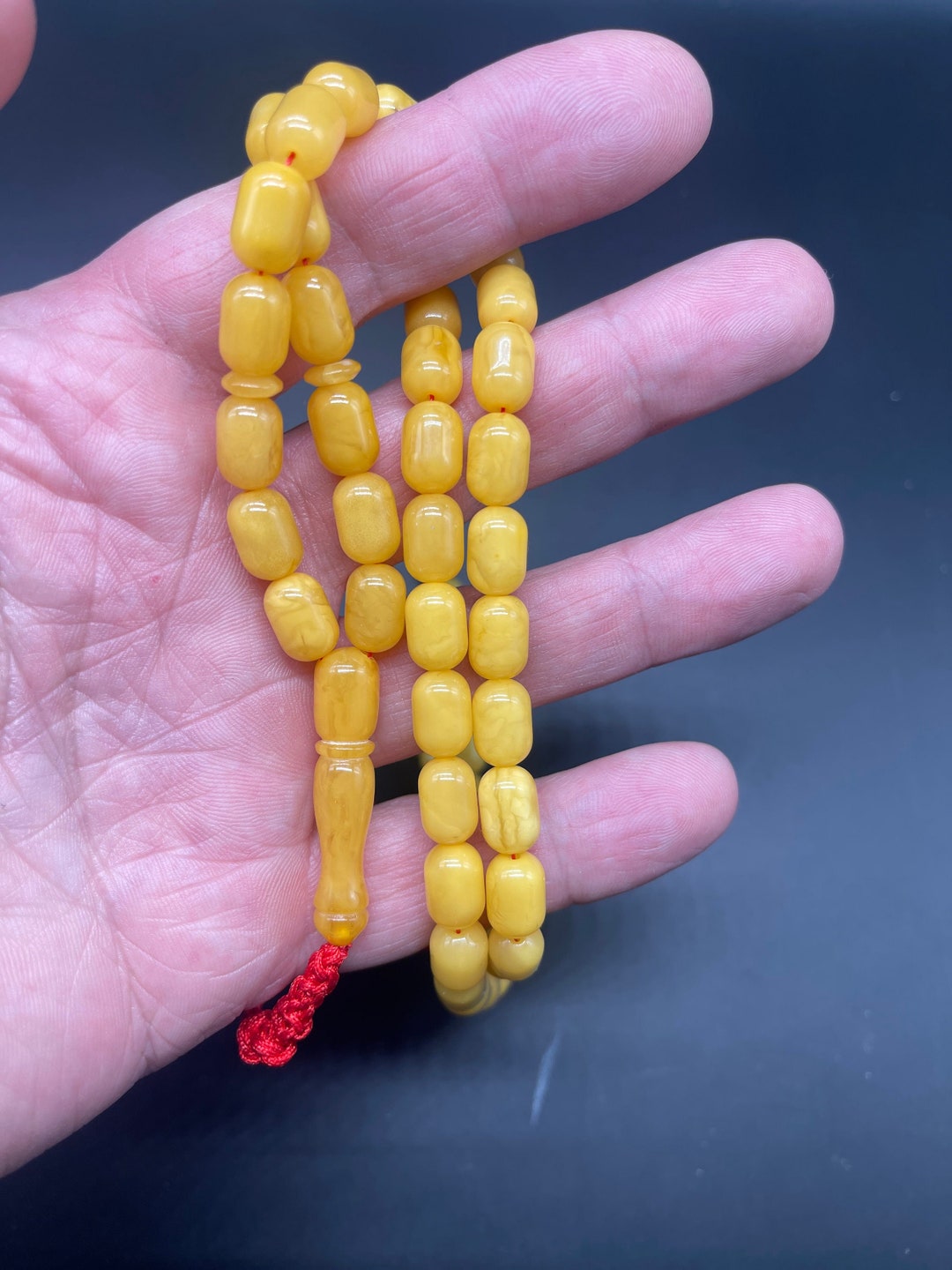 Luxury Prayer Amber Beads Islamic, Muslim Rosary Amber, 66 Beads, 31g ...