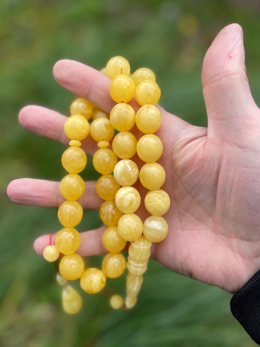 Luxury Prayer Amber Beads Islamic, 92.3g Muslim Rosary Amber, 33 Beads ...