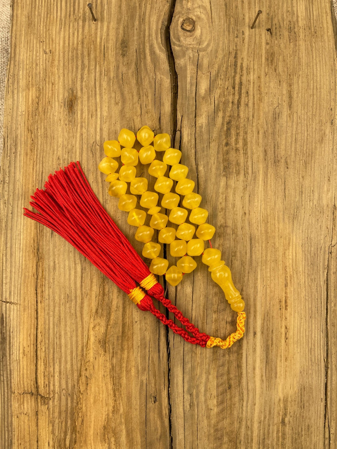 Amber Misbah, Prayer Amber Beads Islamic, Baltic Amber Rosary, 33 Beads ...