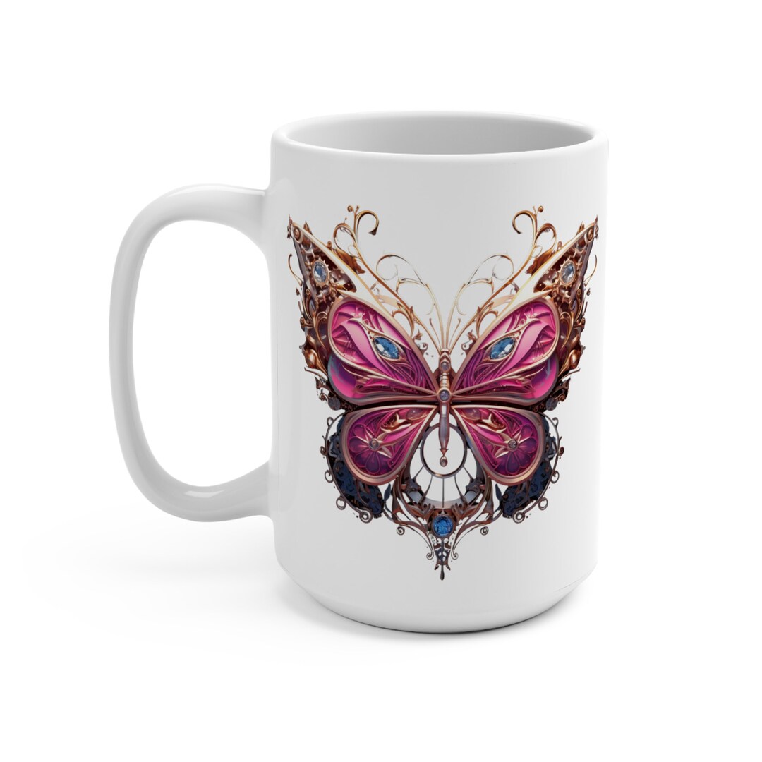 Beautiful Butterfly Designs, 15-ounce Coffee Cup/mug large Enough to Be ...