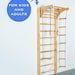 Wooden Swedish Sport Ladder With Adjustable Pull-up Bar and Rope ...