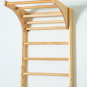 Wooden Ladder for Sport Exercises With Adjustable Pull up Bar - You Can ...