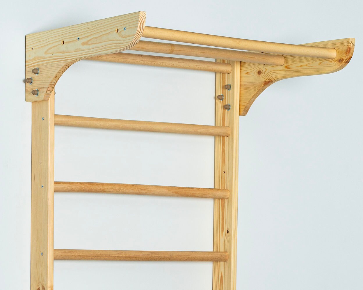 Pull up Bars for Swedish Ladders Made of Wood - Sport Attachments ...