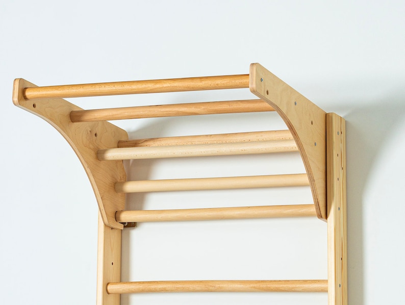 Pull up Bars for Swedish Ladders Made of Wood - Sport Attachments ...